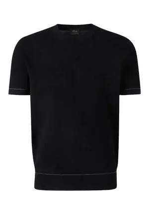 Brioni Crew-neck Short-sleeve T-shirt - Blue