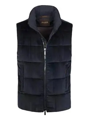 MOORER Vanio Corduroy Gilet - Blue