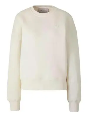 Ami Cotton Sweater With Heart Logo - Neutrals