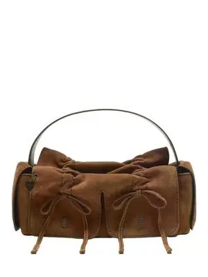 Acne Studios Drawstring-detail Leather Shoulder Bag - Brown