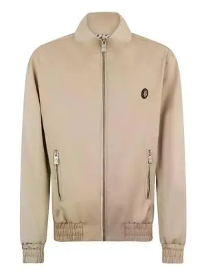 BILLIONAIRE Wool Zip-Up Tracksuit Jacket Neutrals