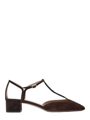 AQUAZZURA Sorbonne T-strap Block-heel Pumps - Brown