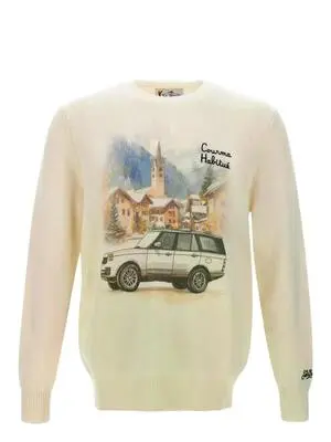 MC2 SAINT BARTH Heron Embroidered Sweater - Neutrals