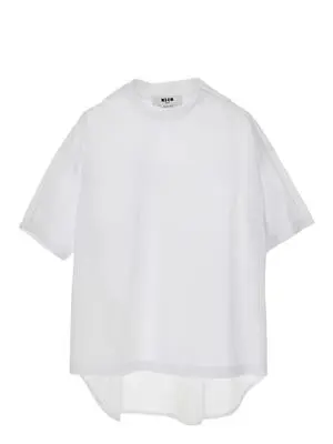 MSGM Mesh Panel T-shirt - White