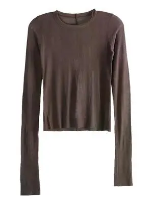Rick Owens Ribbed Long-sleeved Top - Brown
