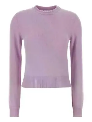 JIL SANDER Crew-neck Wool Sweater - Purple