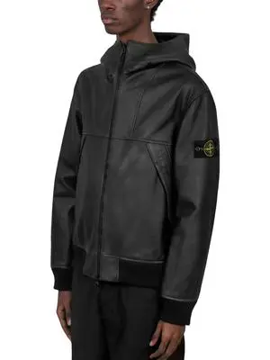 Stone Island Logo-detail Bomber Jacket - Black