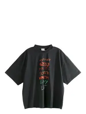 Vetements Print T-shirt - Black