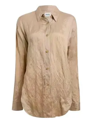 Khaite Goya Button-Down Shirt Neutrals