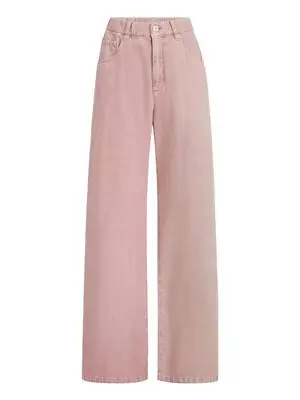 BRUNELLO CUCINELLI Garment-Dyed Trousers With Monili Decoration