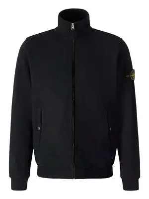 Stone Island Zip-up Patch Sweater - Blue