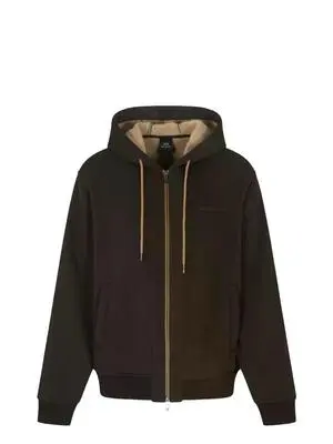 Armani Exchange Zip-up Hoodie - Brown