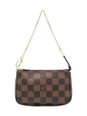 LOUIS VUITTON 2014 Damier Ebene Mini Pochette Accessoires - Brown