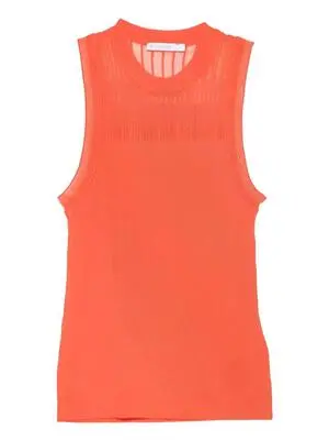 Patrizia Pepe Sleeveless Knit Tank Top - Orange