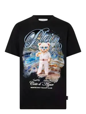 Philipp Plein Round-neck Printed T-shirt - Black