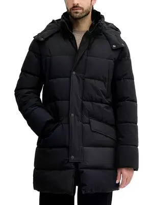 Karl Lagerfeld Hooded Padded Coat - Black