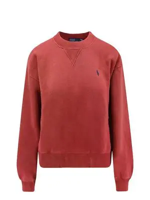 Polo Ralph Lauren Embroidered Logo Crew-neck Sweatshirt - Red