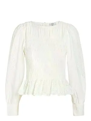 Rails Tabi Broderie-anglaise Top - White