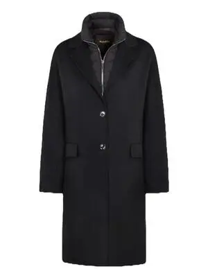 MOORER Cassie Layered Coat - Black