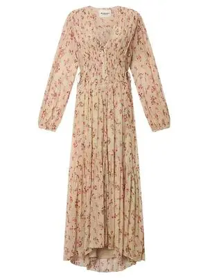 MARANT ETOILE Briane Floral-pattern Maxi Dress - Neutrals