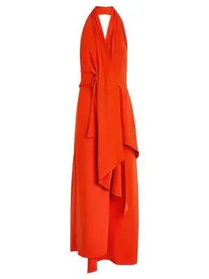 HEIRLOME Barbara Halterneck Midi Dress - Orange