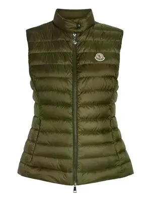 Moncler Zipped Padded Waistcoat - Green