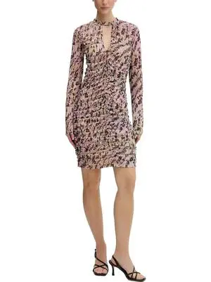 Karl Lagerfeld Gathered Mini Dress - Pink