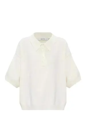 GESTUZ Gztalla Buttoned Polo Shirt - Neutrals