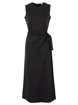 Aspesi Sleeveless Dress With Tie Detail - Black