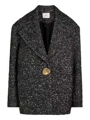 JOSEPH Agar Donegal Button Coat - Black