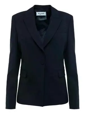 BLUGIRL Peak-lapel Single-breasted Blazer - Black