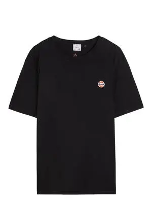 AN-Y1 Logo-embroidered Cotton T-shirt - Black