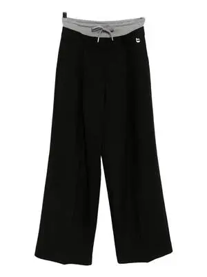 Karl Lagerfeld Ikon Double-waistband Trousers - Black