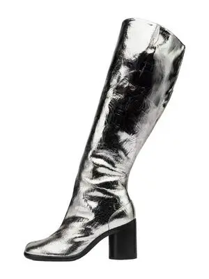 MAISON MARGIELA Heeled Tabi Boots - Silver