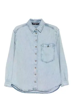 Patrizia Pepe Button-fastening Long-sleeve Shirt - Blue