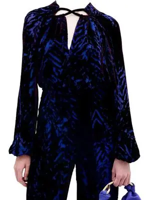 Silvia Tcherassi Ximena Velvet Blouse - Purple