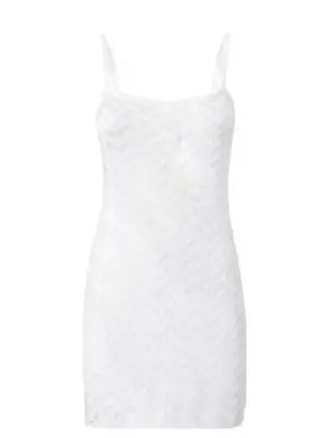 Missoni Chevron Strap Mini Dress - White