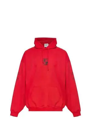 Vetements Graphic-print Hoodie - Red