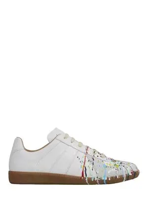 MAISON MARGIELA Low-top Sneakers With Paint Detail - White