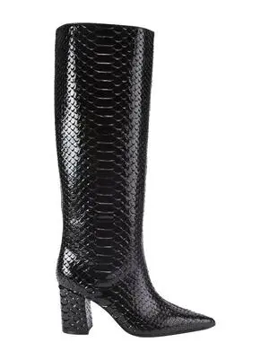 Kurt Geiger Reptile-effect Block-heel Boots - Black