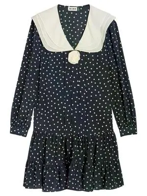 Rixo Valetta Polka-dot Mini Dress - Blue