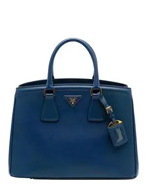 Prada Saffiano Lux Parabole Tote Bag - Blue
