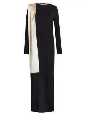ARMARIUM Dublina Scarf-effect Maxi Dress - Black