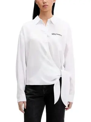 Karl Lagerfeld Tie-detail Shirt - White