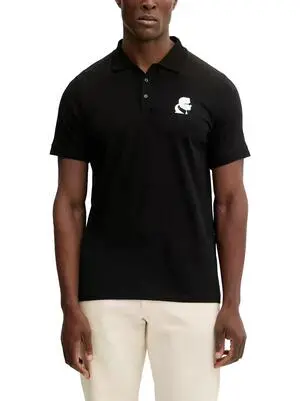 Karl Lagerfeld Logo Polo Shirt - Black