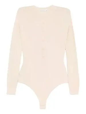 Patrizia Pepe Button-fastening Bodysuit - Neutrals