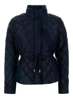 Michael Kors Quilted Tie Jacket - Blue