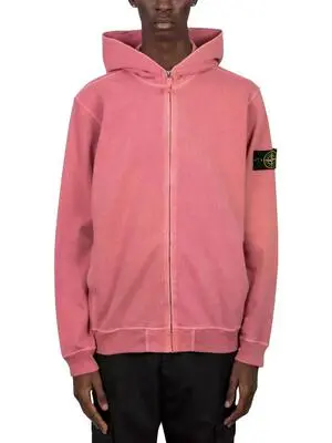 Stone Island Logo-detail Hoodie - Pink