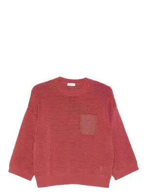 Peserico Square-detail Sweater - Red
