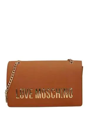 Moschino Logo-embellished Shoulder Bag - Brown